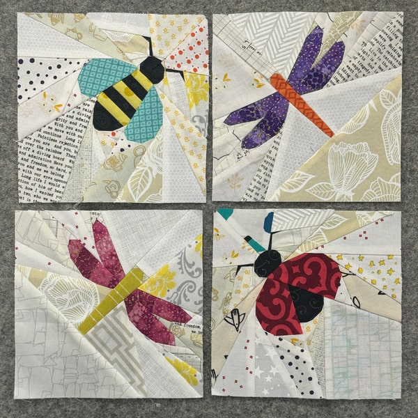 Dragonfly 6" Paper Pieced Pattern - Etsy
