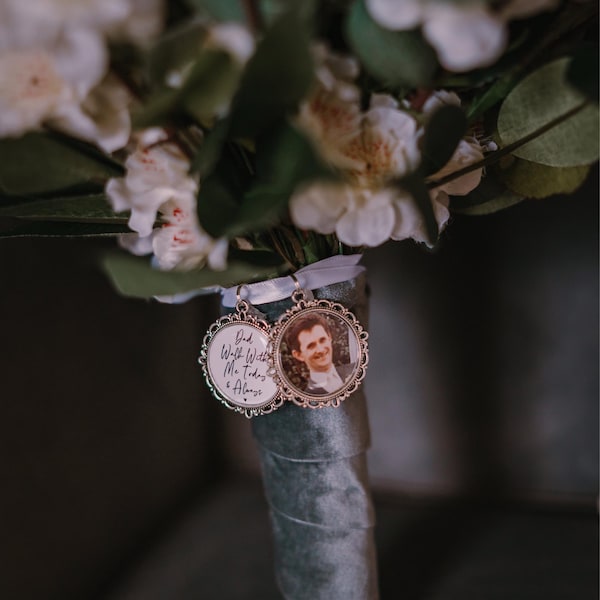 Memorial Bow Pin/custom Photo Lapel Pin/memorial Lapel Pin/in Memory ...