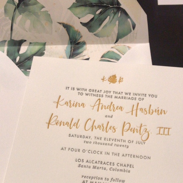 Modern Border Letterpress Shower Invitations - Etsy