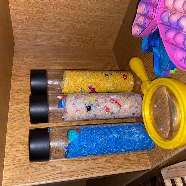 I Spy Jars 10 Oz | Seek N Find Jar | Sensory Tube | Calm Down Jar | Car ...