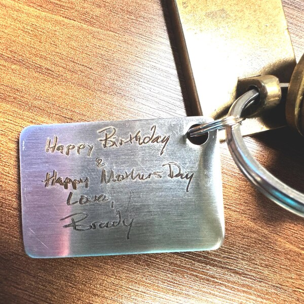 Engraved Keychain: Personalized Stainless Steel Monogram Keyring - Etsy