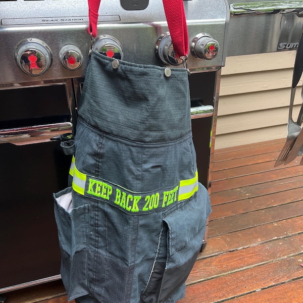 Firefighter Turnout Gear Barbeque Apron, BBQ Grilling Apron - Etsy