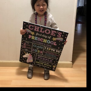 Unicorn First Day of School Sign, Back to School Sign, First Day of ...