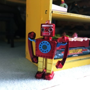 Mini 2 Vintage Retro Robots Figure - Etsy