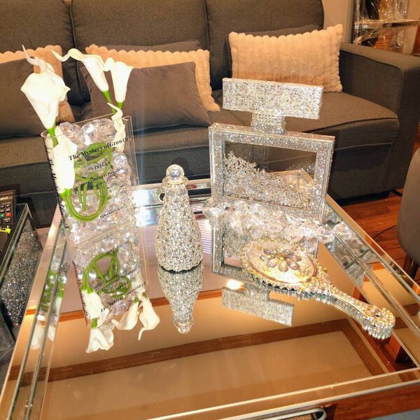 Glitz & Glam Perfume Bottle Decor W/ Lights - Etsy