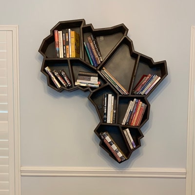 AFRICA BOOKSHELF Africa Bookshelf African Bookshelf Home Decor African ...