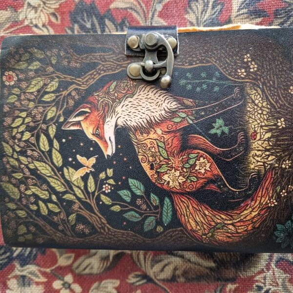 400 Page Large Fox Vintage Handmade Leather Journal, Grimoire Fat ...