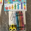 Kids Birthday Numbers Block Double Sided Coloring Pages With Crayons ...