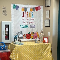 Back to School Bulletin Board Kit. Jesus is the Core to a Great School ...