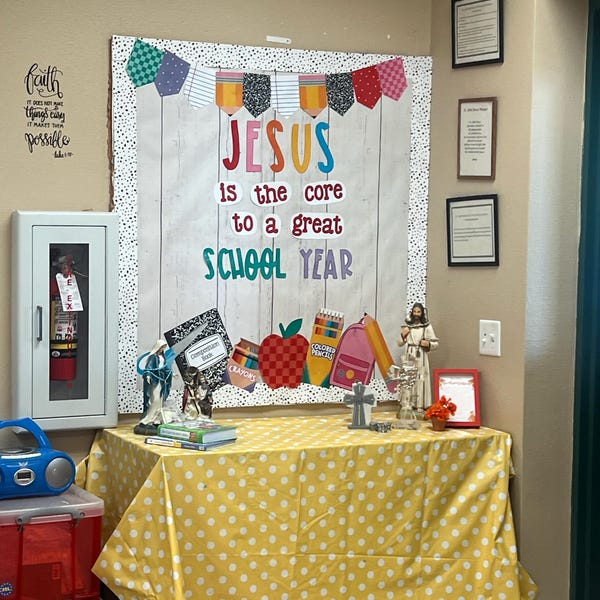 Jesus is the Core Bulletin Board Kit: Classroom Decor (PDF Pattern) - Etsy