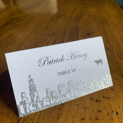 Placecards With Guest Names Table Name Cards Wedding Place Names Folded ...