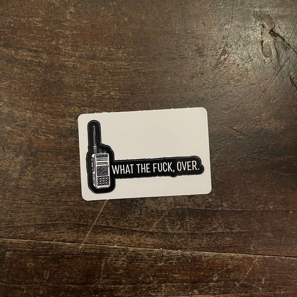 WTF, Over Black Vinyl Sticker, Funny Stickers, Sarcastic Stickers, Meme ...