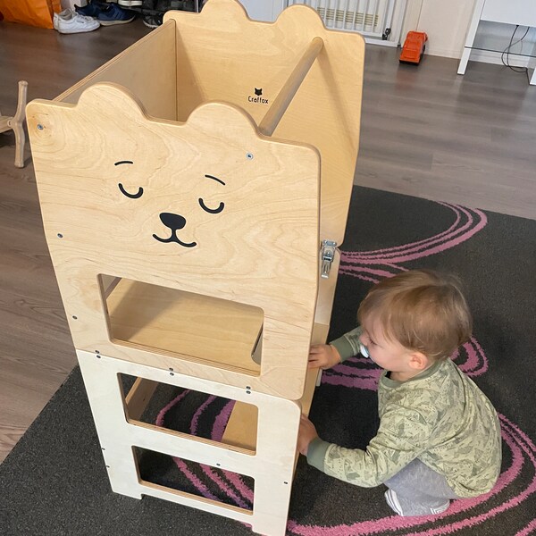 Adjustable Kitchen Tower / CAT Natural / Convertible Tower/ Toddler ...