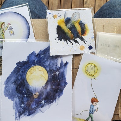 Canoe Constellation. Stars. Night Scene. Moon Scene. Whimsical - Etsy