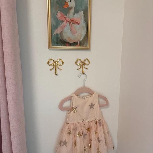 Cute Coquette Style Duck With Pink Bow Printable Wall Art | Girly Room ...