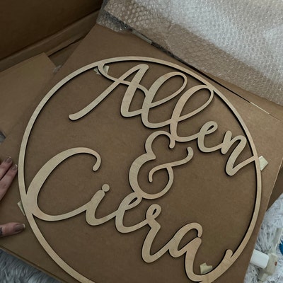 Personalized Circle Name Sign Various Sizes, Wooden Name Sign, Custom ...