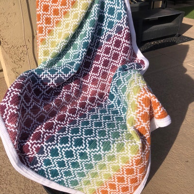 Mosaic Crochet Pattern 53 Chart With WRITTEN ROW REPEATS - Etsy