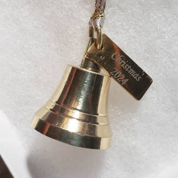 Custom Engraved Brass Jingle Bell Gift Ornament for Christmas ...