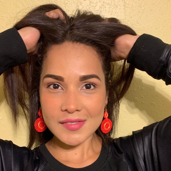 Andrea Seed Beads Earrings Colombian Earrings Boho Earrings - Etsy