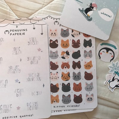 Kitten Friends Sticker Sheet Cute and Kawaii Stickers for Bullet ...