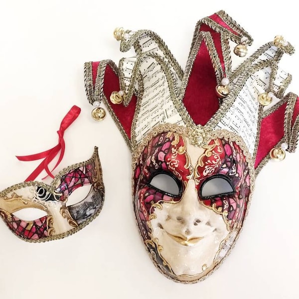 Hand Painted Venetian Casanova Mask Carnival Mask With Pirate Hat ...