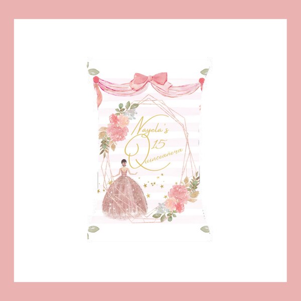 Modern Rose Gold Princess Dresses Pink Flowers Watercolor Clipart ...