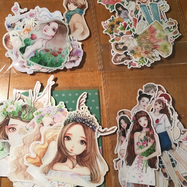 Fashion Girl Stickers | Watercolor Modern Girls Streetwear Style Dress ...