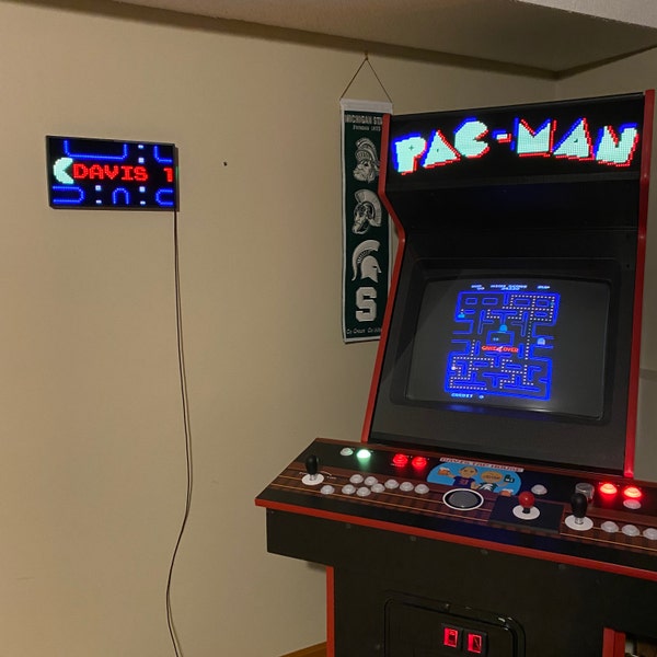 Personalized Animated LED Arcade Art Display: Mancave Decor - Etsy
