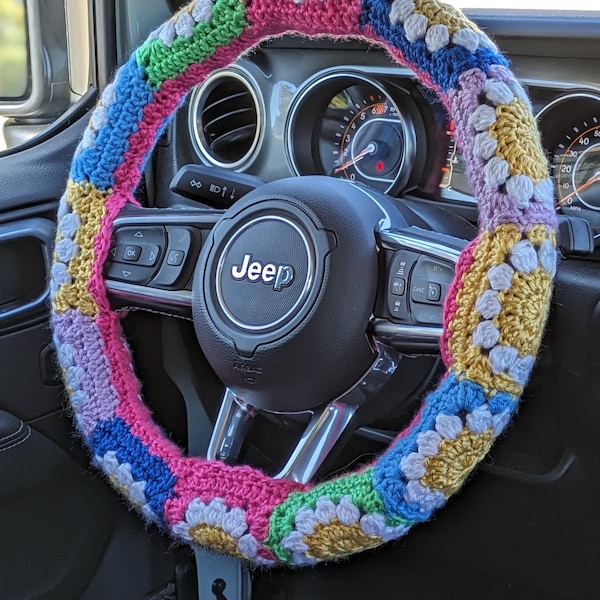 Smiley Face Steering Wheel Cover PATTERN PDF | Seat Belt Covers ...