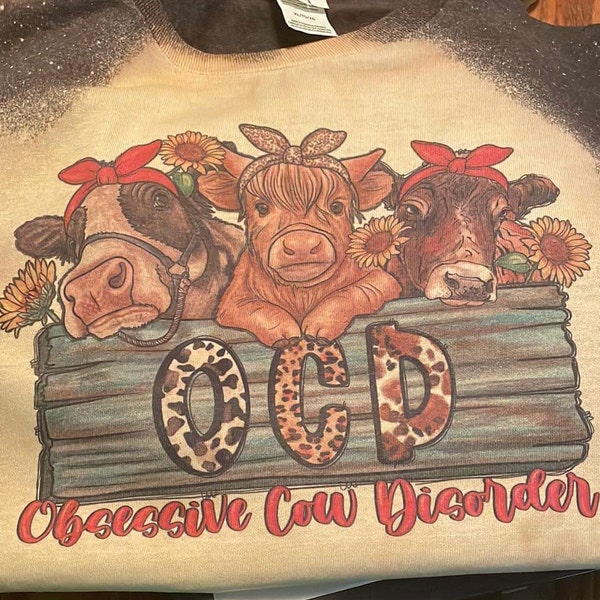 OCD Obsessive Cow Disorder Png, Sublimation Design, OCD Png, Cow Png ...