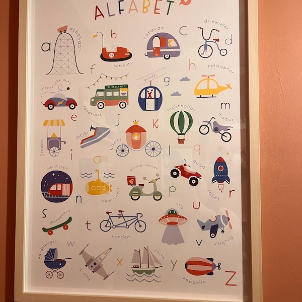 Alphabet Poster German | ABC Print Deutsch | Colorful Nursery Art ...