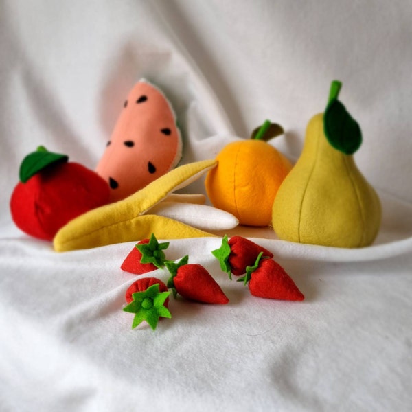 Fruit Pdf Pattern, Plush Toy Pdf Sewing Pattern, Fleece Fruit, Play ...