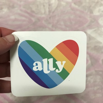 Ally Sticker LGBTQ Ally Decal LGBT Ally Bumper Sticker - Etsy