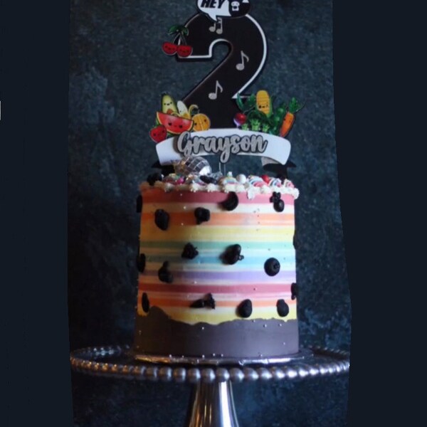 Hey Bear Sensory Number Cake Topper, Hey Bear Sensory Party Decorations ...