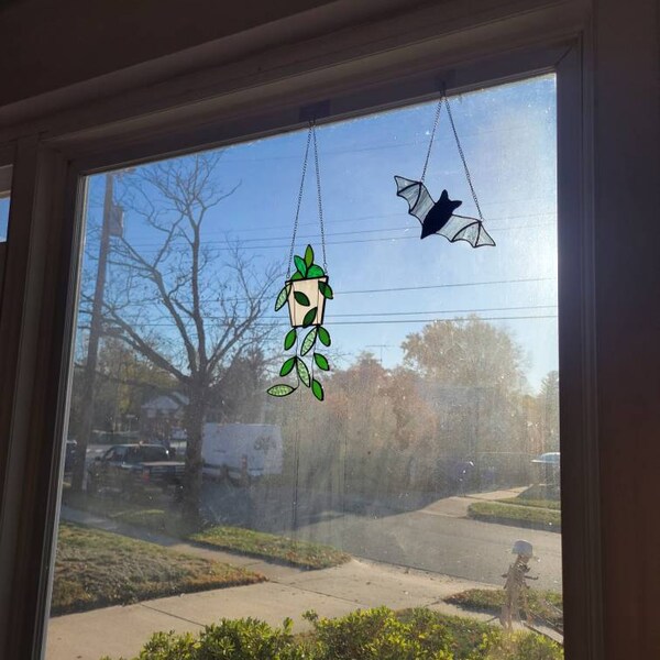 Hummingbird Stained Glass Window Hanging100% Handmade Window Decor ...