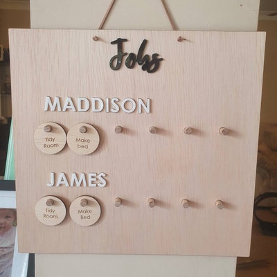 Job Chart Custom Made Personalised Laser Cut Wood and - Etsy