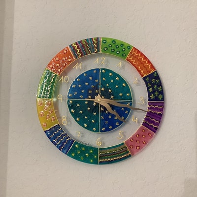 Unique Wall Clock With Hebrew Alphabet, Magen David/ Star of David ...