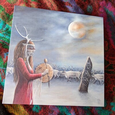Deer Mother / Yule Card / Winter Solstice / Christmas Card - Etsy