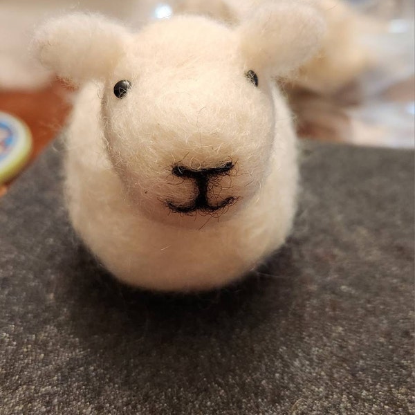 Sheep Needle Felting Kit for Beginners - DIY Wool Craft Kit - Perfect ...