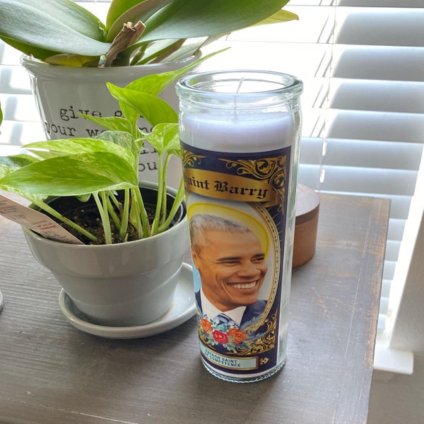 Barack Obama Candle Progressive Navy Prayer 8in Unscented Candle ...