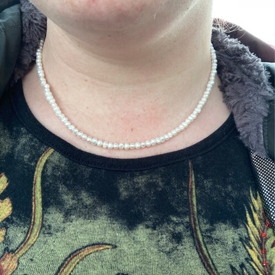 CLAM Real Freshwater Pearl Necklace Choker Pearl Necklace for - Etsy