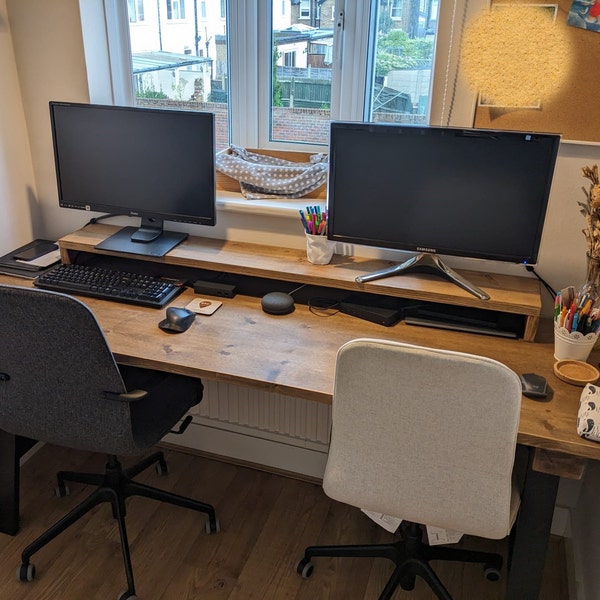 Bespoke Rustic Gaming Desk With A Frame Industrial Legs - Etsy