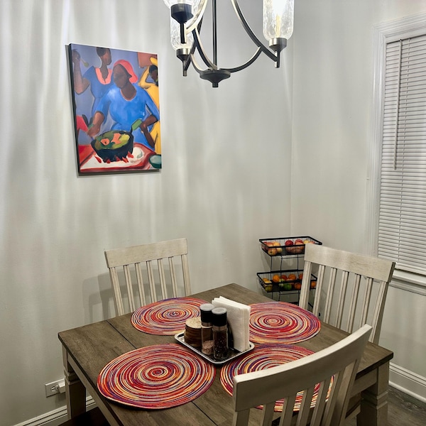 Black Couple Red Flowers Wall Art Poster | Black Love Print | African American Relationship Wall ...