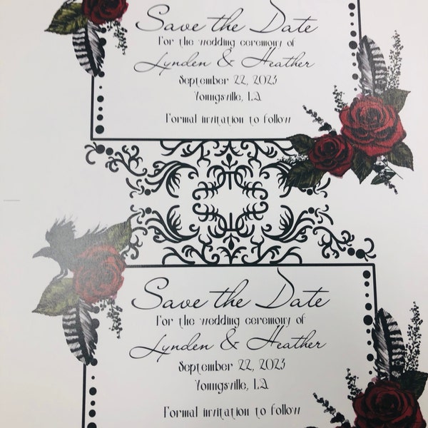 Dark Crows Gothic Wedding or Event Invitation Package, Editable and ...