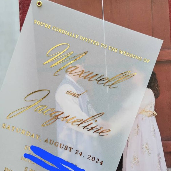 Vellum Insert Card for Wedding Invitations : Customizable - Etsy