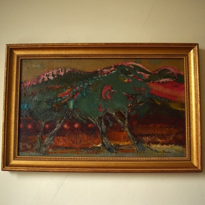 1950's Paris Cityscape Painting 'place De La Trinitie' Vintage Original ...