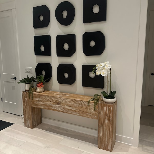 Modern Rustic Console Table Black Espresso (made and Shipped in U.S.A ...
