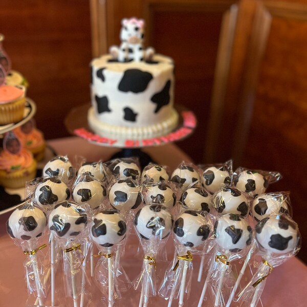 Cow Print Cake Pops - Etsy