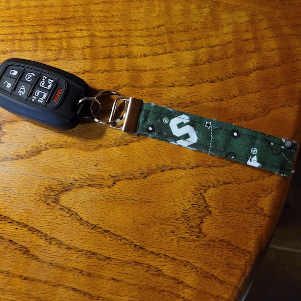 MSU Key Fobs - Spartan Wristlets - Four Choices! - Etsy