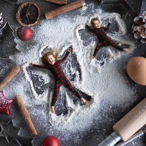 Christmas Baking Flour Angels Digital Backdrop Photography - Etsy